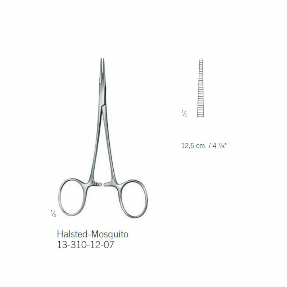 Halsted-Mosquito Klemmen straighty 1 x 1 tk — EE1